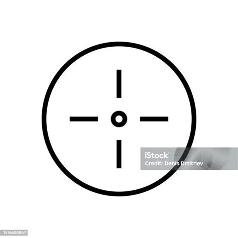 조준 벡터 아이콘입니다 스나이퍼 기호 비즈니스 목표 모바일 응용 프로그램 웹 디자인 게임 흰색 배경에 격리 된 간단한 스타일의 벡터 기호 Brand Name Smart