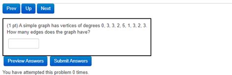 Solved 1 Pt Construct A Simple Graph With Vertices A B