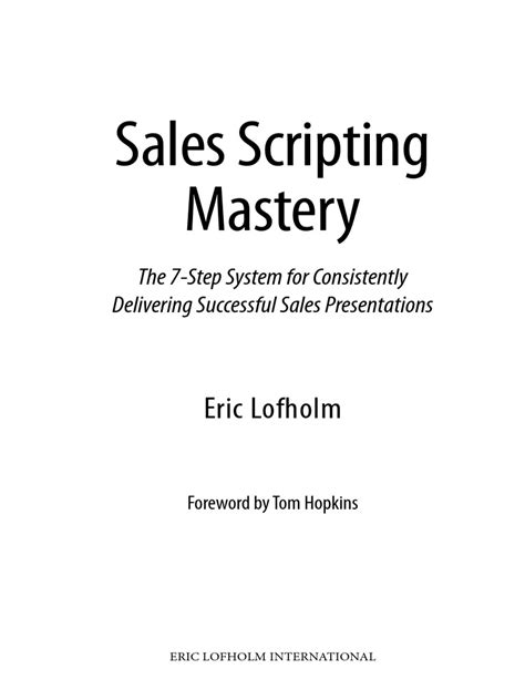 Sales Scripting Mastery Pdf Sales San Francisco 49ers