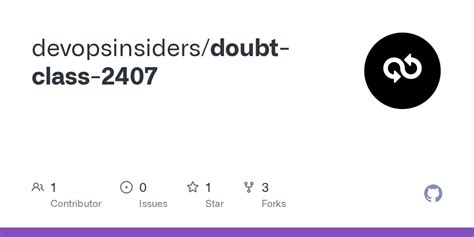 Github Devopsinsidersdoubt Class 2407