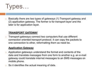 PPT On Basic Of Gateway PPTX