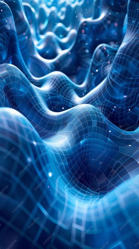 Premium Photo Blue Wavy Wireframe Grid Structure Premium Photo Blue Wavy Wireframe Grid Structure
