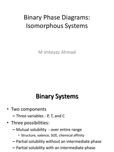 Binary Phase Diagrams Isomorphous Pdf Phase Matter Solubility