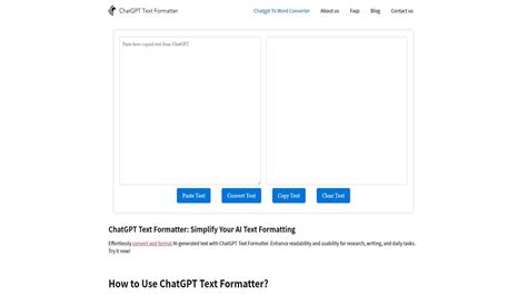 Chatgpt Text Formatter：简单易用的ai文本格式化工具