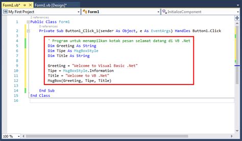 my first windows application project using visual basic robotics