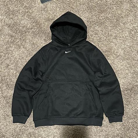 Nike Mens Black Hoodie Depop