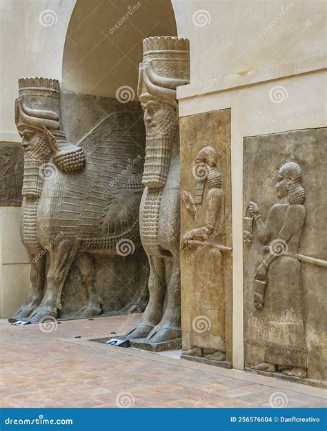 Ancient Assyrian Sculptures At Museum Editorial Stock Image Image Of