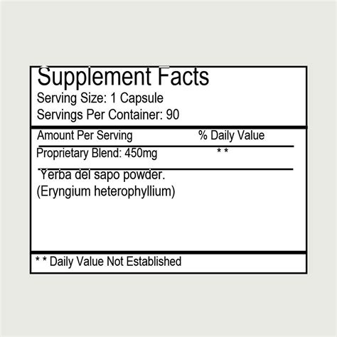 Yerba Del Sapo 90 Vegetable Capsules Herbs Of Mexico