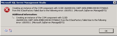Creating An Instance Of The Com Component With Clsid Aa40d1d6 Caef