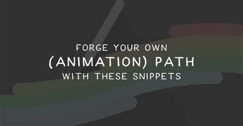 Code Snippets For Creating Animated Paths Speckyboy Animation Create Animation Shattered