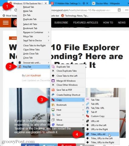 How To Copy The URLs From All Open Tabs In Your Browser