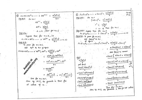 Solution Mathematics Mathematical Induction And Binomial Theorem