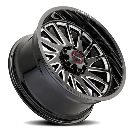 Wicked Offroad W936 22x10 5x127 Gloss Black 19mm Wheels