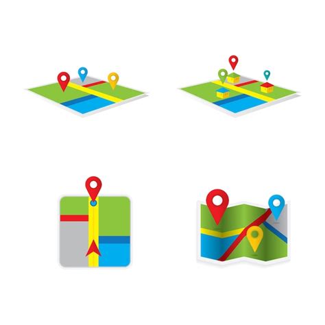 Premium Vector Pin And Map Set