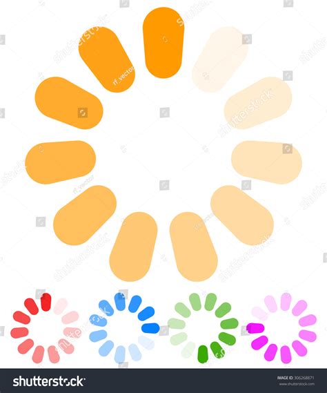Circular Preloader Buffer Shapes Colorful Progress Stock Vector Royalty Free