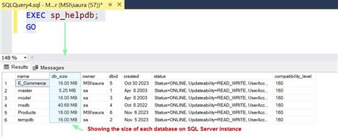 How To Get All Database Size In Sql Server Using Query Sql Server Guides