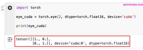 Torcheye Creating An Identity Matrix In Pytorch
