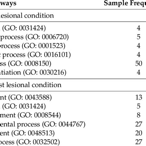 Gene Ontology Analysis Download Table