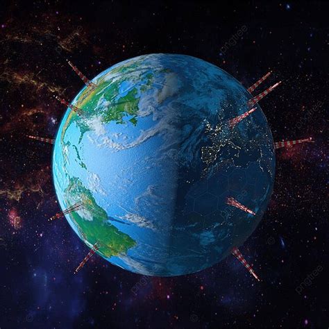 Earth With Towers Antennas Render Tower Information Photo Background And Picture For Free