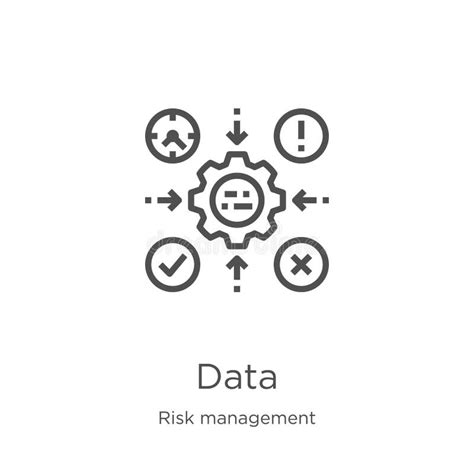 Data Icon Vector From Risk Management Collection Thin Line Data