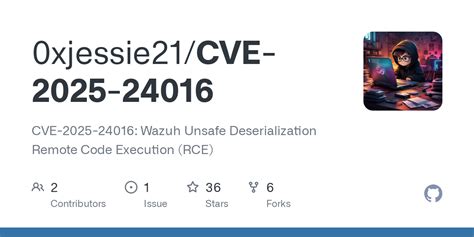 Github 0xjessie21 Cve 2025 24016 Cve 2025 24016 Wazuh Unsafe Deserialization Remote Code