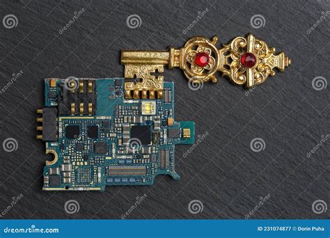 Microchip Is Connected To A Man Hand Implantation Of A Chip Under The Human Skin Stock Photo