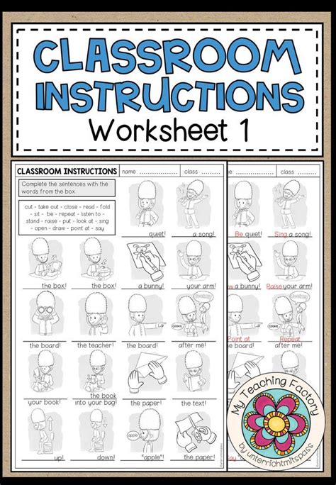 Classroom Instructions Worksheet 1 Material De La Siguiente
