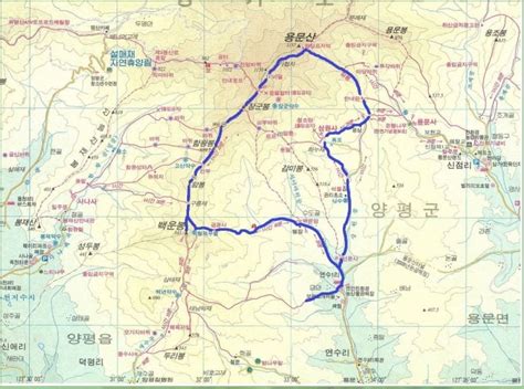 양평여행 100대명산 양평 용문산 등산지도 용문산 산행지도용문산 등산코스 네이버 블로그