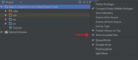 Hide Excluded Folders From Tree In Intellij Idea Stack Overflow