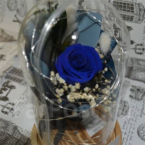 Роза в колбе с подсветкой Цветы украшения праздничное оформление в
