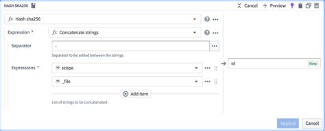 Pipeline Builder • Transforms • Create Unique Ids • Palantir
