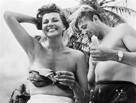 Vintage Celebrities At The Beach