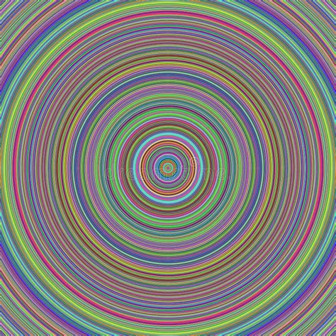 Background With Numerous Colorful Concentric Circles Creating A Hypnotic Effect Stock