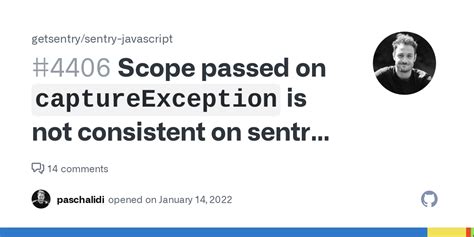 Scope Passed On `captureexception` Is Not Consistent On Sentry Dashboard · Issue 4406