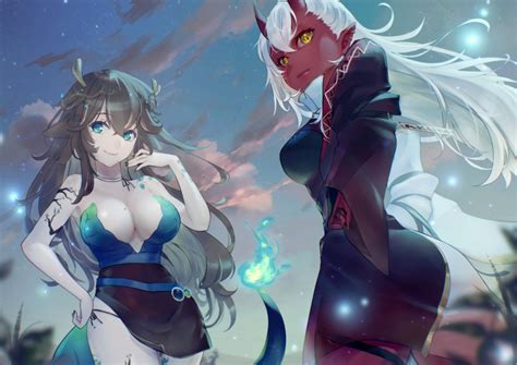 Rule 34 Akumi Big Breasts Female Gyunyugasukki Oni Oni Horns Red Skin