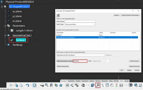 CAD Feature Parameters CatiaWidgets
