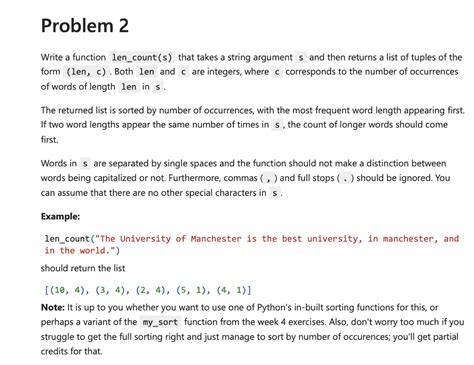 Solved Write A Function Lencounts That Takes A String