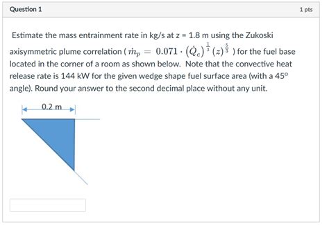 Solved Helpestimate The Mass Entrainment Rate In K G S At