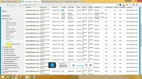 Salesforce Login History And Identity Verification History Youtube