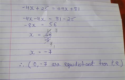 Find The Point On The X Axis Which Is Equidistant From And Brainly In