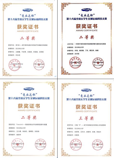 我校团队喜获第十八届全国大学生交通运输科技大赛二等奖3项 东北林业大学新闻网
