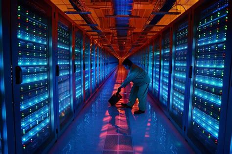 Technician Upgrading Server Firmware To Patch Security Vulnerabilities Premium Ai Generated Image