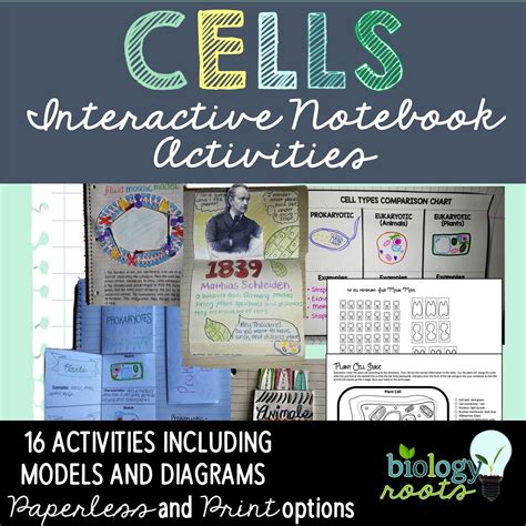 Cells Interactive Notebook Store Biology Roots