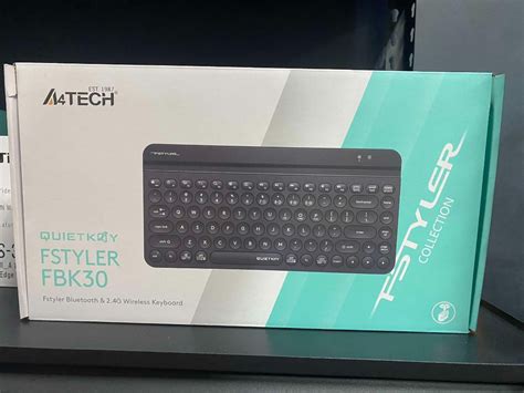 A Tech FBK Fstyler Bluetooth Wireless QuietKey Silent Compact Keyboard Black Computers