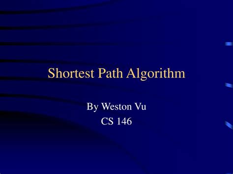 ppt shortest path algorithm powerpoint presentation free download id 5580533