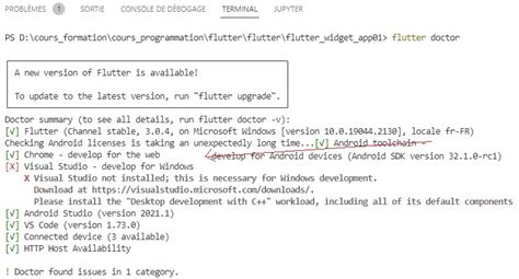 Flutter Doctor Apcpedagogie