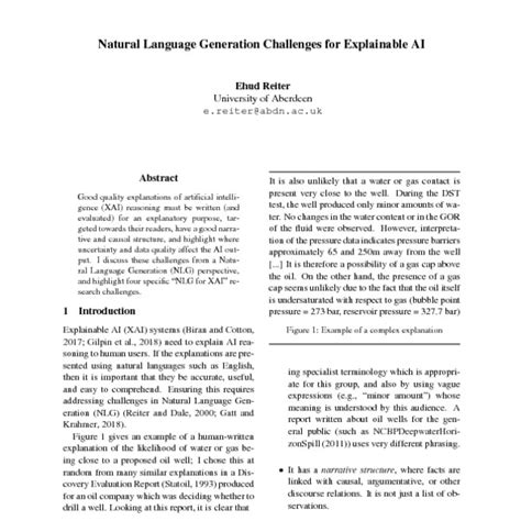 Natural Language Generation Challenges For Explainable Ai Acl Anthology