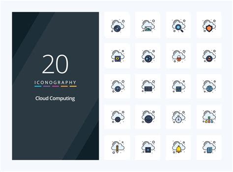 20 Cloud Computing Line Filled Icon For Presentation 18559579 Vector Art At Vecteezy