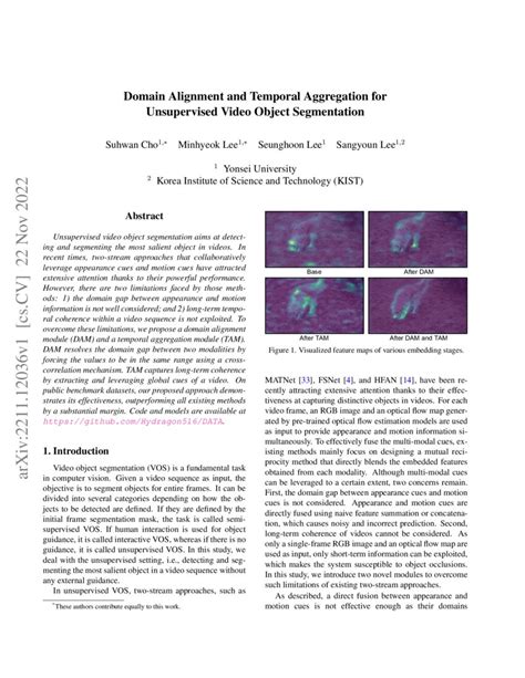domain alignment and temporal aggregation for unsupervised video object
