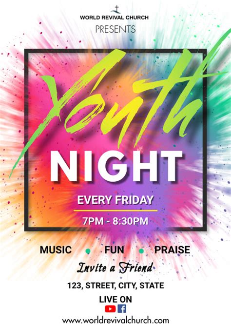 Youth Night Template Postermywall